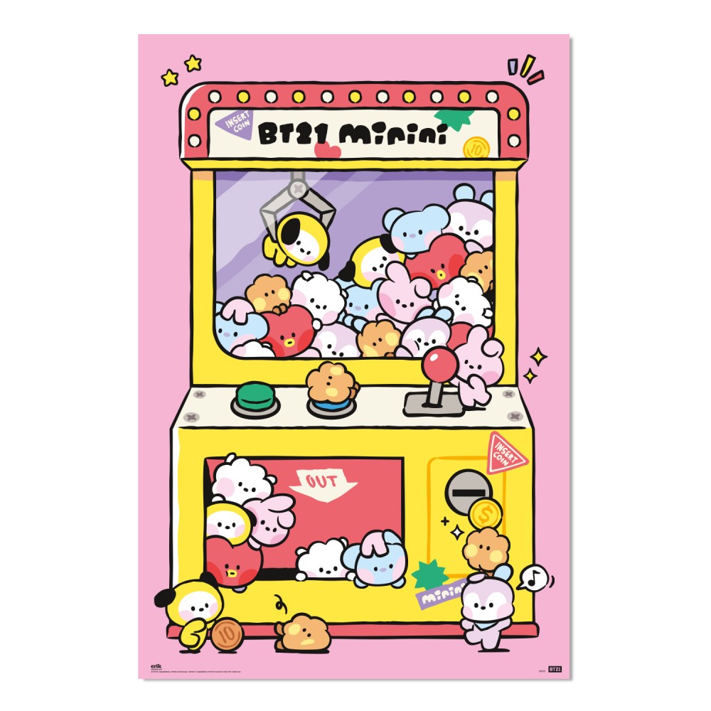 POSTER BT21 ARCADE MACHINE